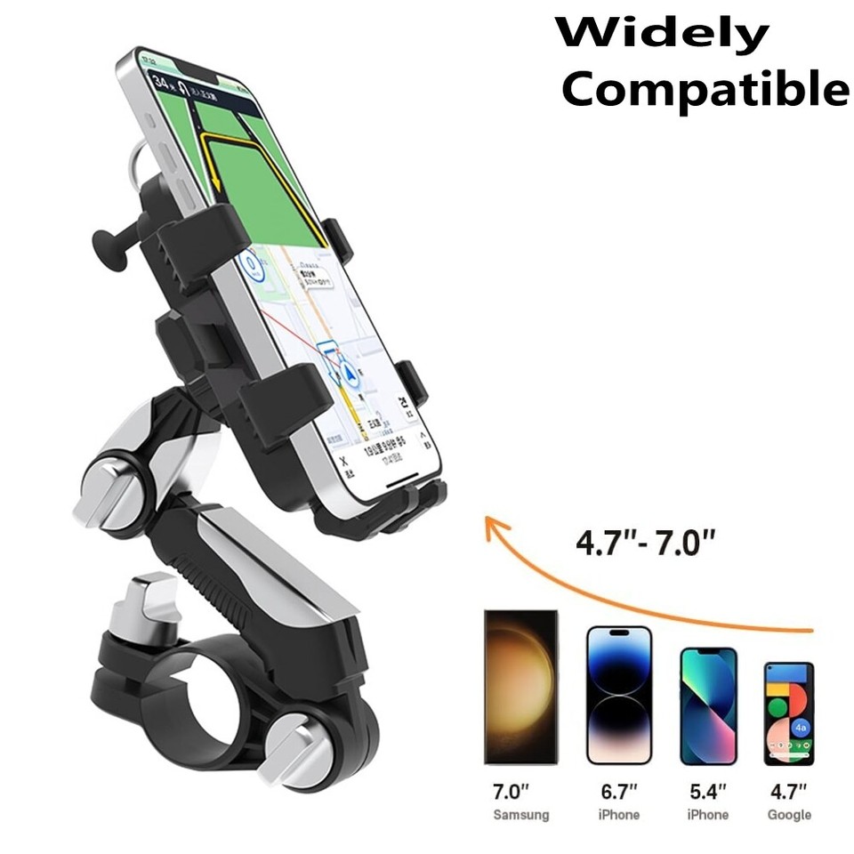 Motorcycle Bike Handlebar Phone Mount Holder Stand Adjustable for ...