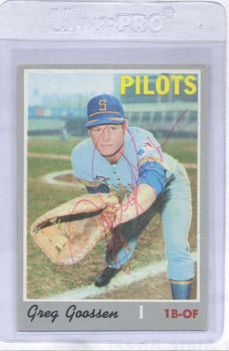 Greg Goossen 1969 Seattle Pilots 1970 Topps Autographed Signed Baseball ...