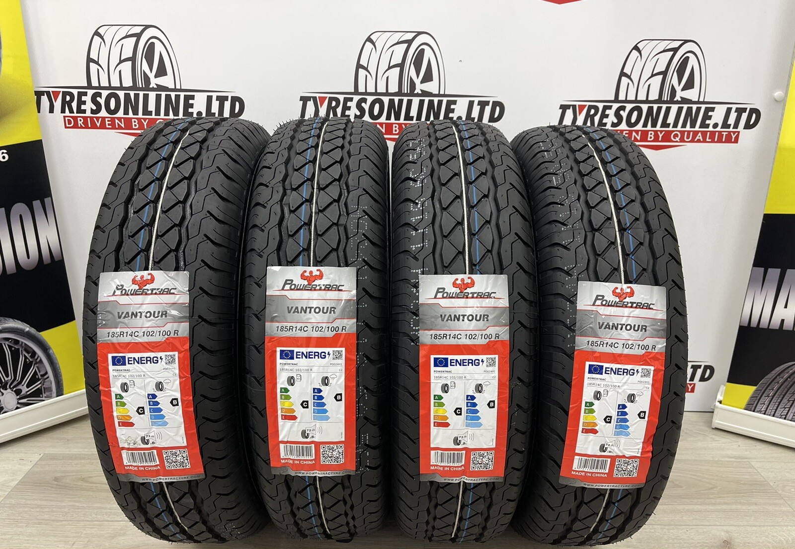 4 X 185 14C POWERTRAC 102/100R 8PR 185/80R14C BRAND NEW C & B LABELS ...