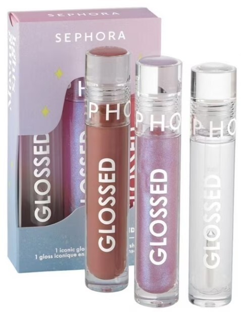 SEPHORA GLOSSED Set of 3 Lip Gloss 01 Boss 10 Wild 100 Busy Shades NEW ...