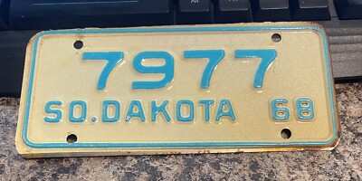 1968 South Dakota motorcycle license plate - Great Shape! | eBay