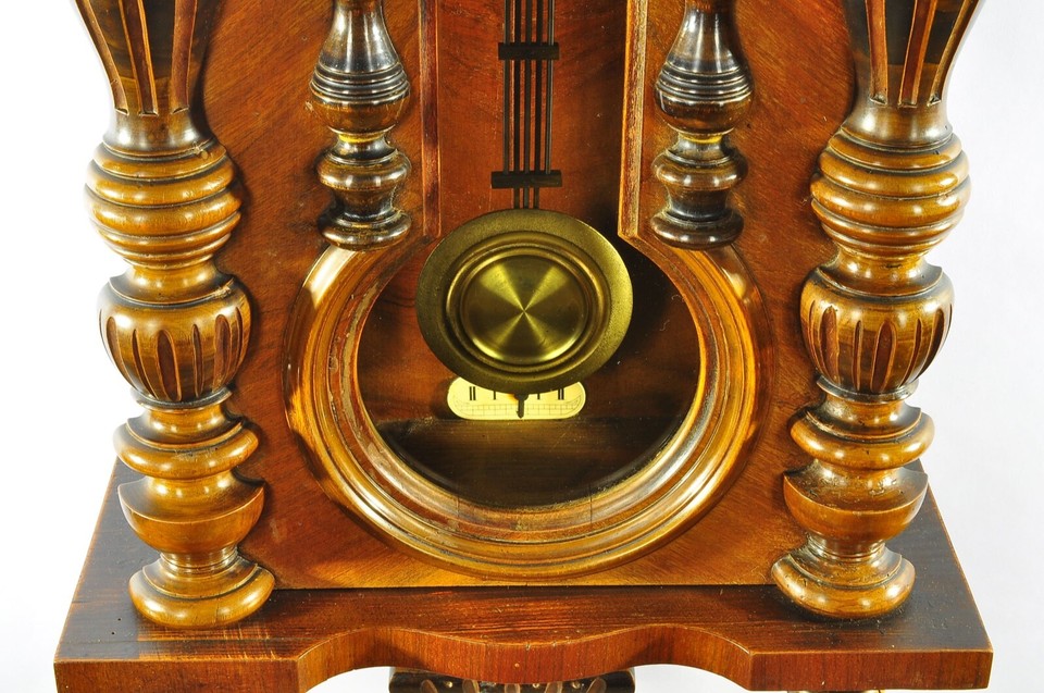 Amazing Antique German Junghans Keyhole Spring Driven Wall Clock approx ...