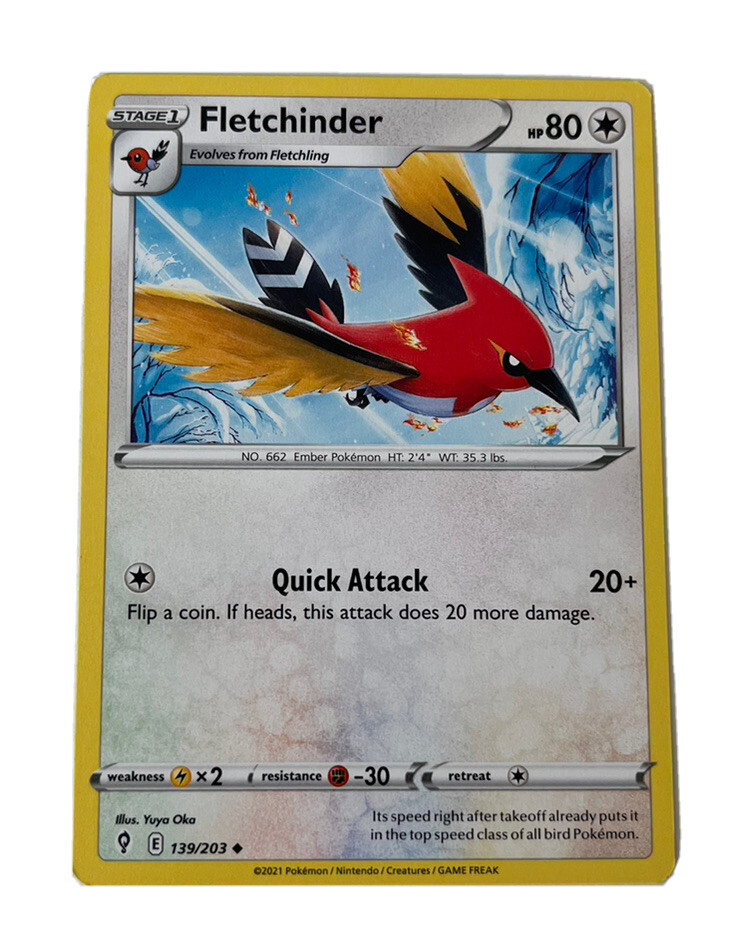 Pokemon Fletchinder Card