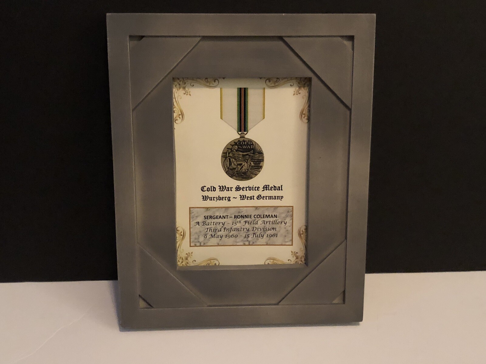 COLD WAR SERVICE MEDAL ~ 5x7 Medal Print w/Rank, Name, Unit, etc. -Free ...