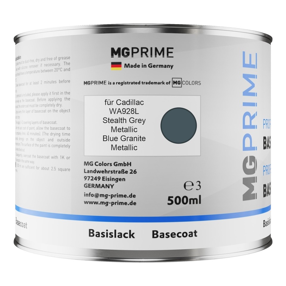 Autolack für Cadillac WA928L Stealth Grey Metallic Blue Granite ...