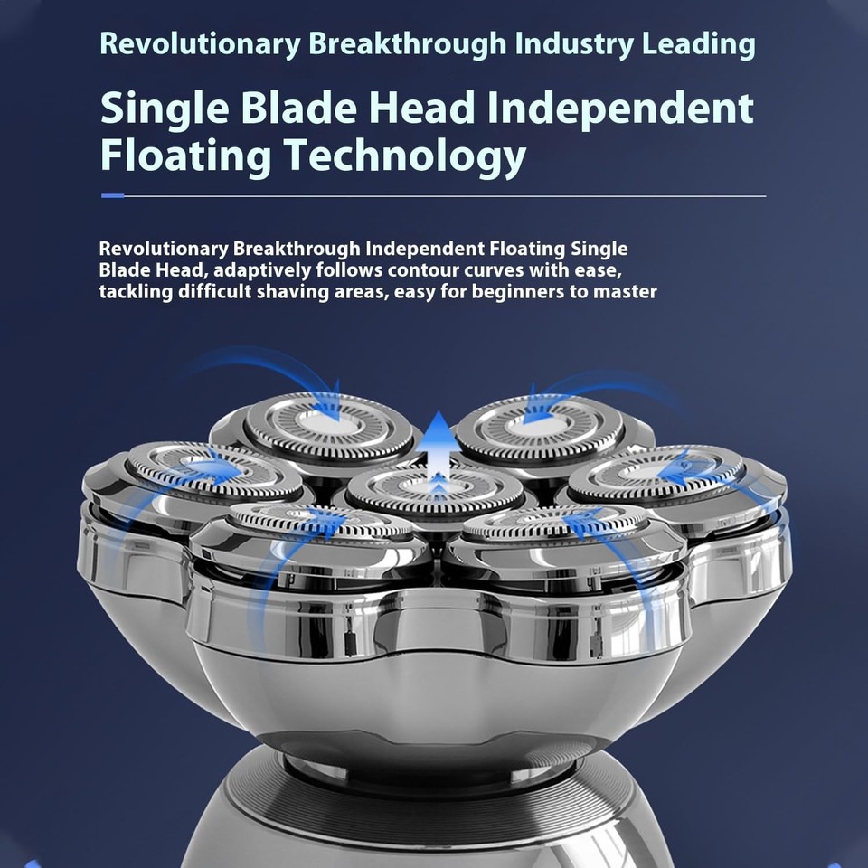 The Original Smooth Geezer Head Shaver, Wireless Charging Floating Head ...