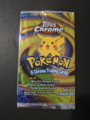 EMPTY Pokemon Topps Chrome Series 1 Pikachu Artwork Vintage Booster ...