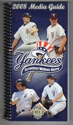 2008 Scranton Wilkes Barre Yankees Media Guide Brett Gardner | eBay