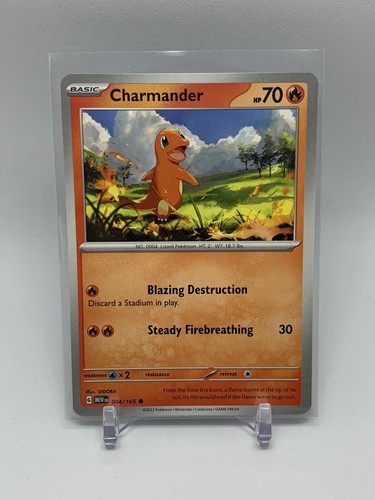 Charmander 004/165 English 151 Regular Common Pokemon Card 🔥🐀 | eBay