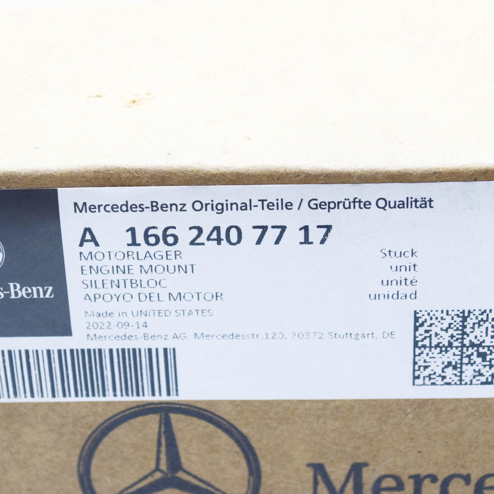 MERCEDES-BENZ M W166 Front Left Side Engine Mount A1662407717 NEW ...