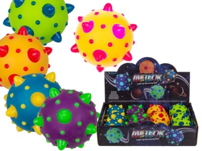 Bouncy Light Up Meteor Bobble Ball Fun Kids Flashing Catch Throw Summer ...