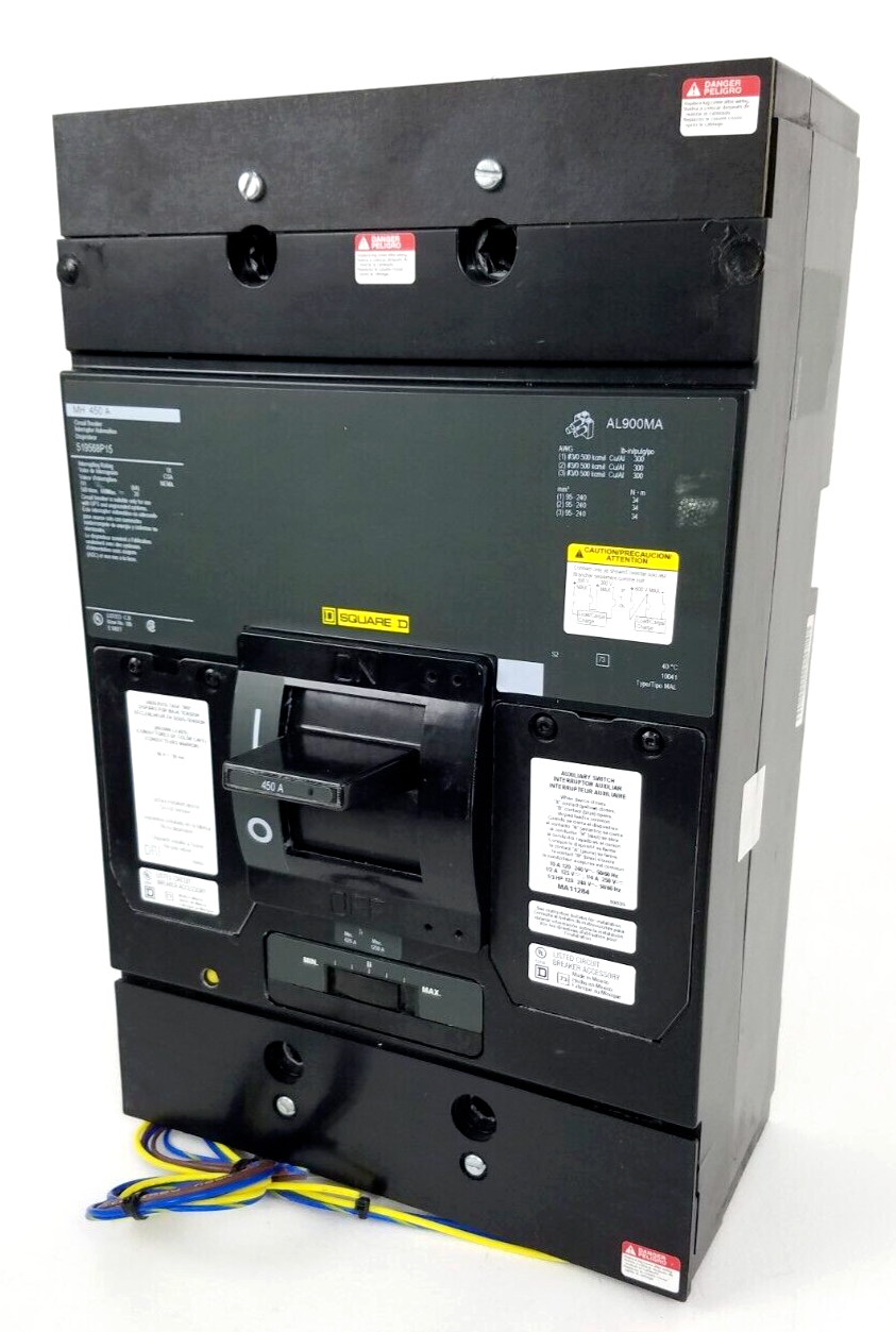 MHL3645025DC3903 Square D MHL 450A Circuit Breaker UNDERVOLTAGE ...