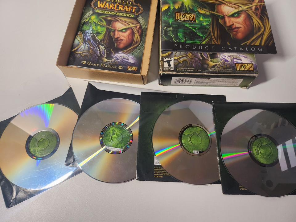 World Of Warcraft The Burning Crusade Expansion Set 4 CDs PC Manual Box ...