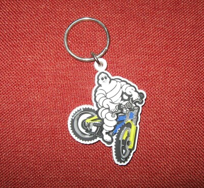 Vintage Michelin Tire Man on Dirt Bike Key Ring - Collectible ...