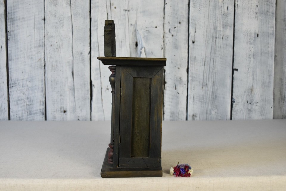 Vintage wooden stand for clock / Clock box / Hanging wall box / Stand ...