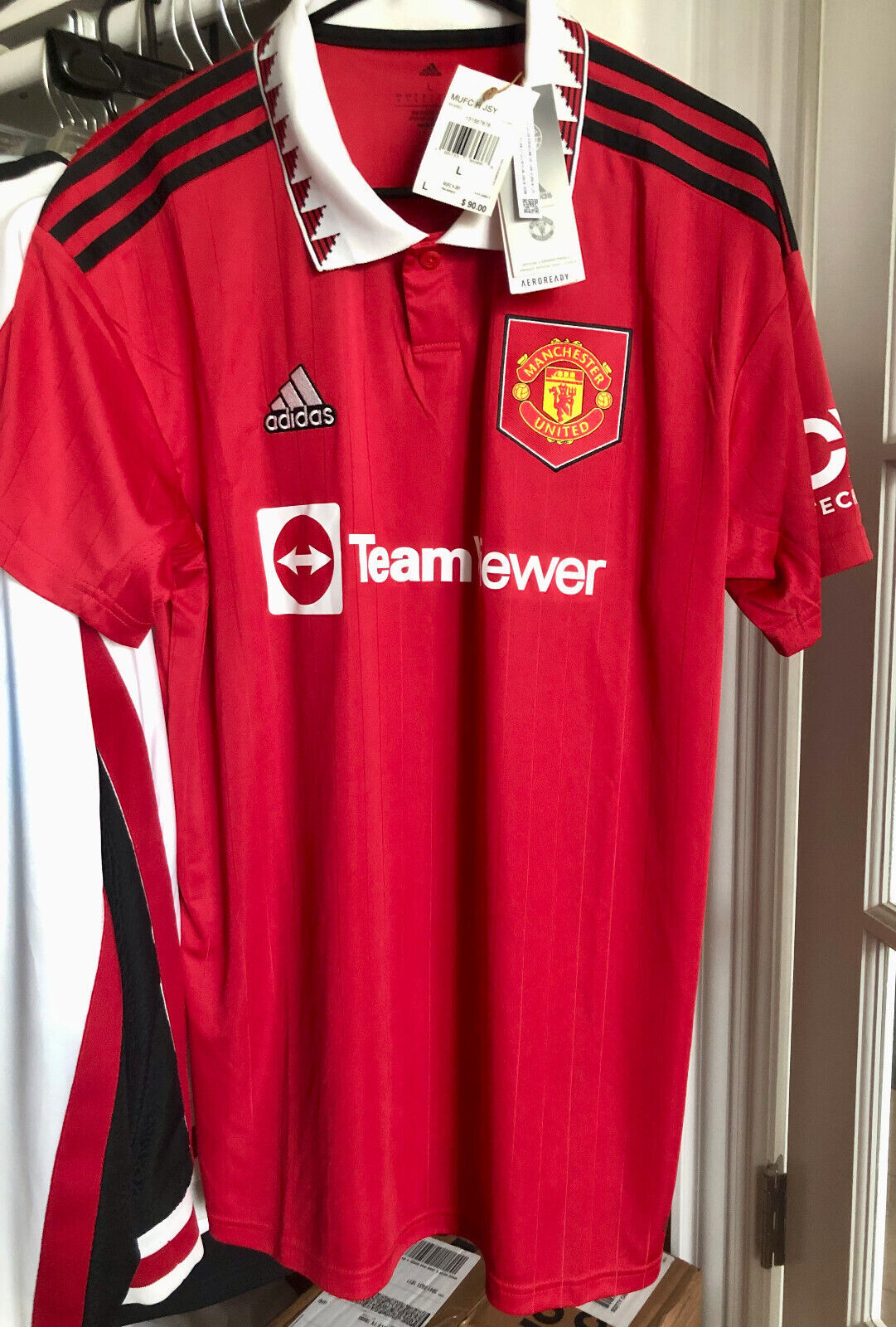 Adidas Mens Manchester United 22/23 Away Home Jersey Sports Soccer ...