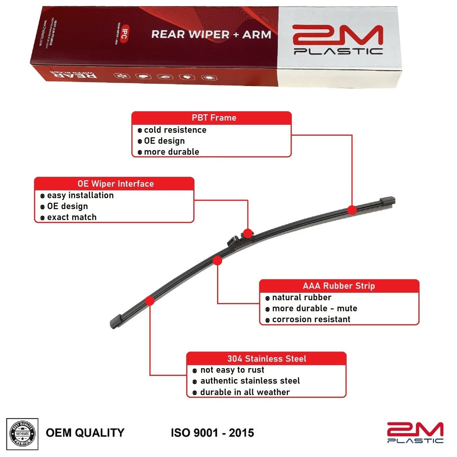 Rear Wiper Arm & Blade For BMW X5 X5M E70 2007-2013 OE 61627161029 ...