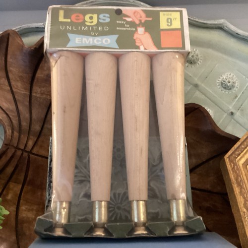 Emco Vintage set of 9” Furniture Legs 4 Mid Century Modern NOS Groovy ...