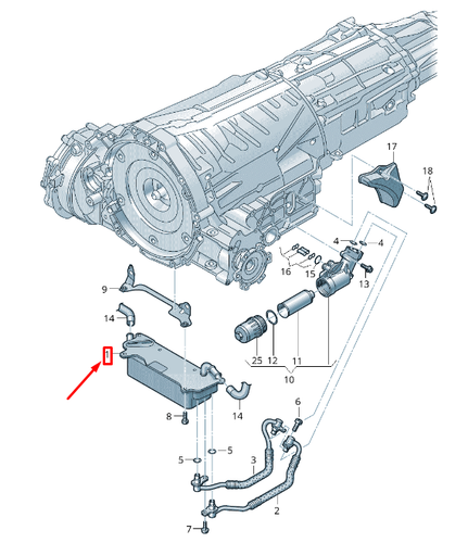 AUDI A6 Avant C7 Automatic Transmission Oil Cooler 4G0317021AF NEW ...