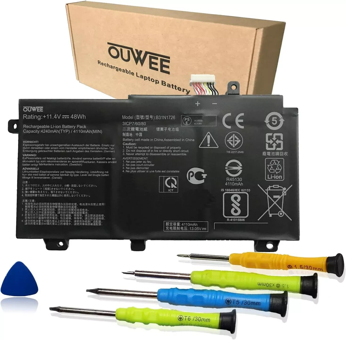 usa Genuine B31N1726 Battery For ASUS ROG Strix G15 G512 G512LI G531 ...