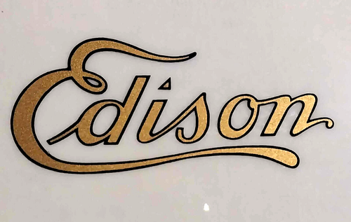 EDISON SIGNATURE CYLINDER PHONOGRAPH CASE Dry Rub Image Transfer (5 ...