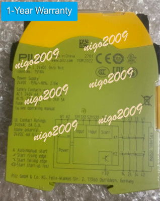 NEW Pilz 751104 PNOZ s4 C 24VDC 3 n/o 1 n/c Stop Safety Relay (751104 ...