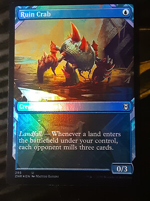 Ruin Crab Showcase FOIL , Zendikar Rising , Near Mint, MTG, FREE ...