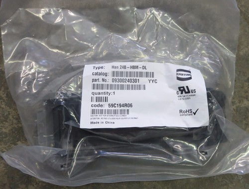 Harting 09300240301 Han 24B-HBM-DL Bulkhead Housing | eBay