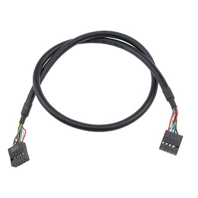 USB 2.0 Motherboard Header Cable 9 Pin Internal USB Header Cable Female ...