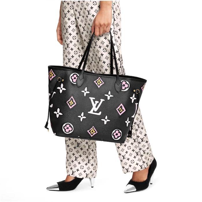 LOUIS VUITTON Neverfull MM Tote Bag M45818 Wild At Heart Leopard Black ...