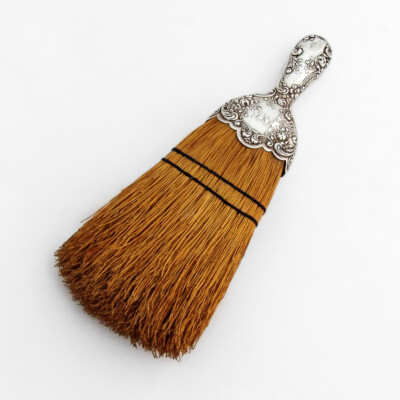 Rose Scroll Whisk Brush Broom Gorham Sterling Silver Mono JRB | eBay