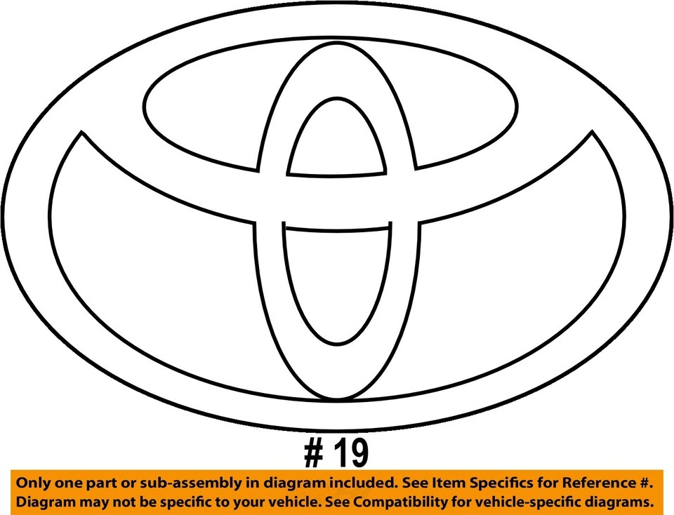 TOYOTA OEM 08-19 Highlander Lift Gate Exterior Trim-Emblem 7544108020 ...