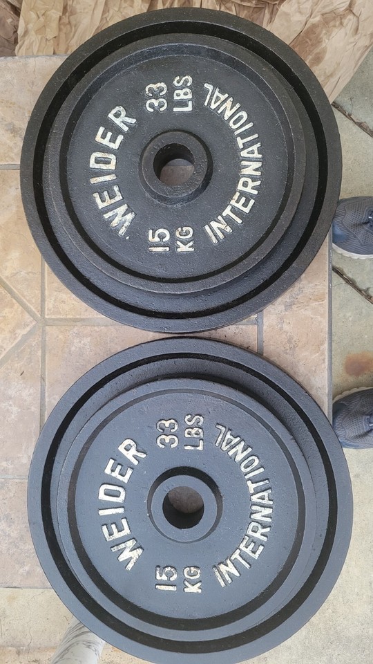 Weider weight plates International complete set excellent condition. | eBay