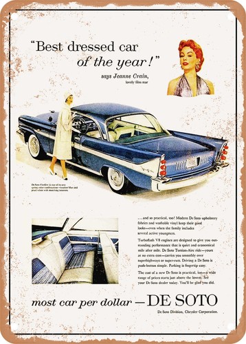 METAL SIGN - 1958 DeSoto Best Dressed Car of the Year Vintage Ad | eBay