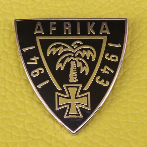 WWII GERMAN 1941 1943 DAK AFRIKA KORPS PALM TREE CROSS PIN COCKADE ...