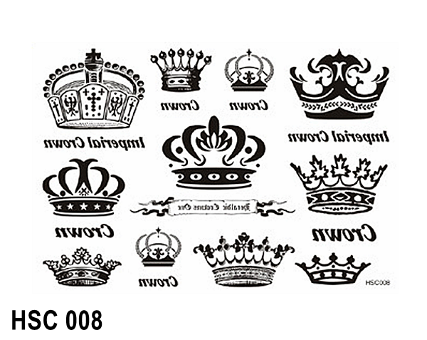 Crown Music Note Angel Stars Feather Totem Moon Horse Bird Body Tattoos ...