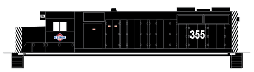 N Scale - US Rail LTEX Locomotive 355 Decals | eBay