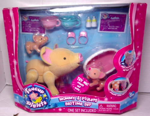 Teacup Piggies Mommy & Piglets Bedtime Set Gracie and Ava | eBay