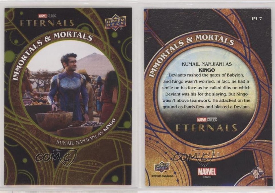 2023 Marvel Eternals Immortals and Mortals Gold 21/99 Kumail Nanjiani ...