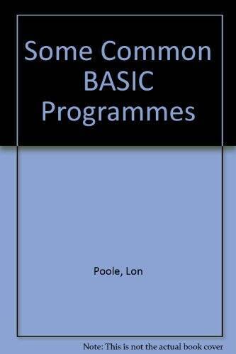 Some Common Basic Programs - Paperback By Poole, Lon - GOOD 931988063| eBay