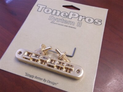NEW - Tone Pros TP6-G Standard Nashville Tunematic Bridge - GOLD | eBay