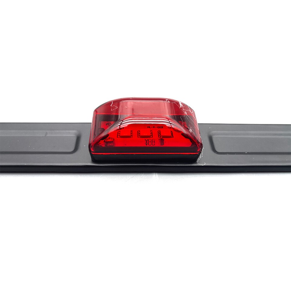 Red LED Stainless Rear Clearance ID Marker Light Bar Truck Trailer Tail ...