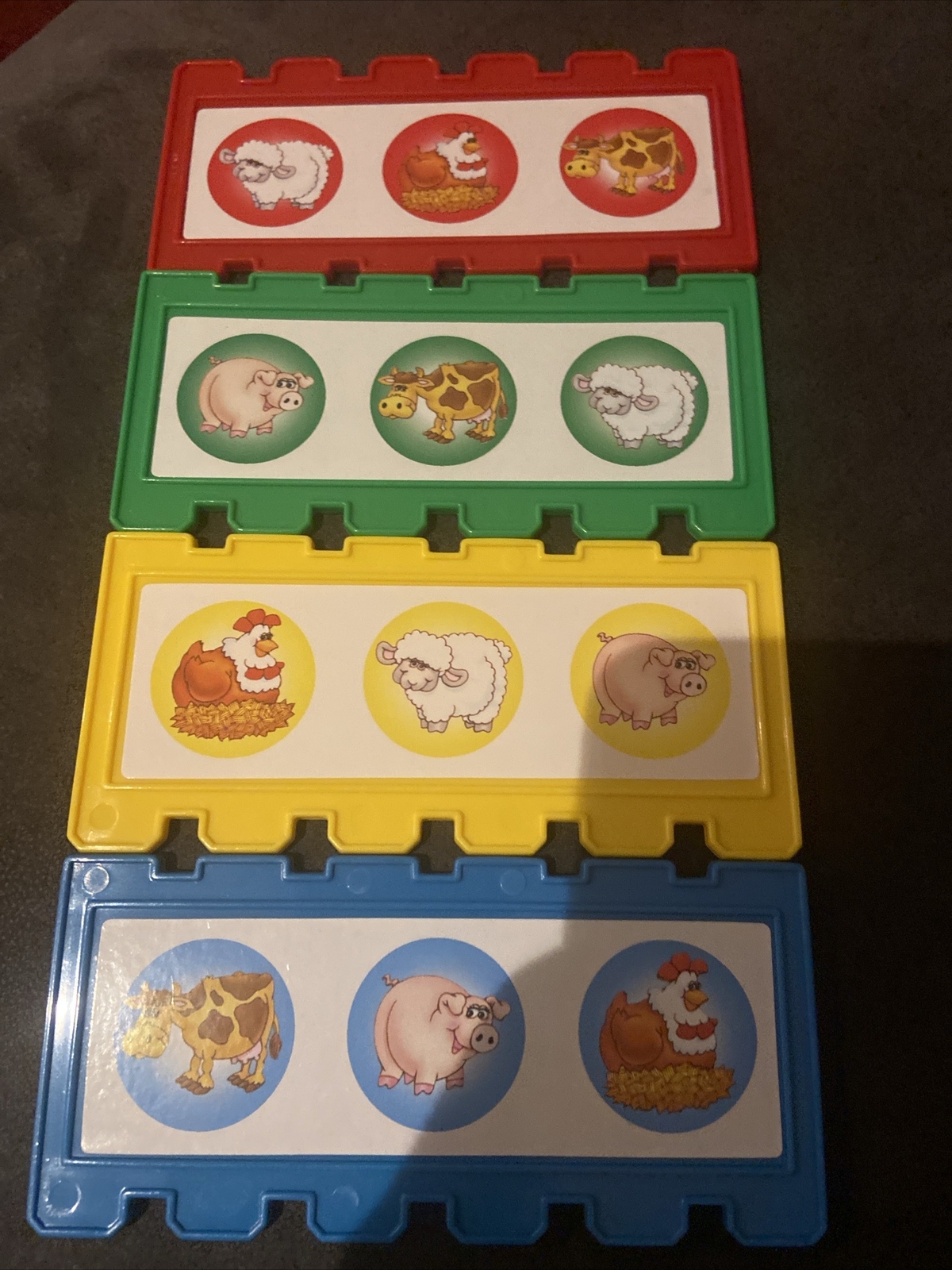 Fisher Price Barnyard Bingo Replacement Pieces Boards Red Blue Green ...