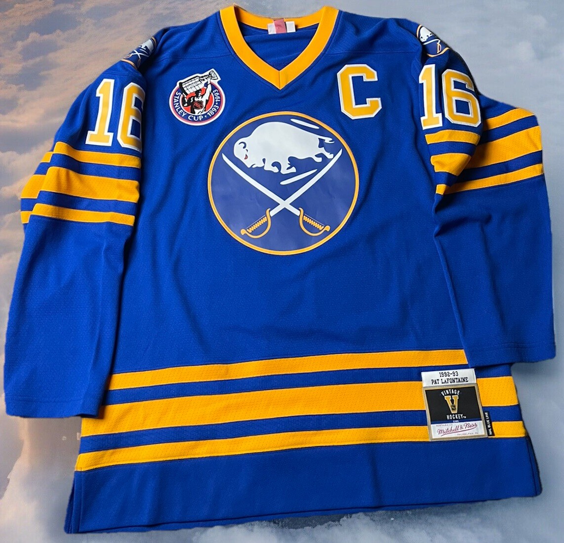 MITCHELL & NESS BUFFALO SABRES L PAT LaFONTAINE BLUE LINE JERSEY $200 ...