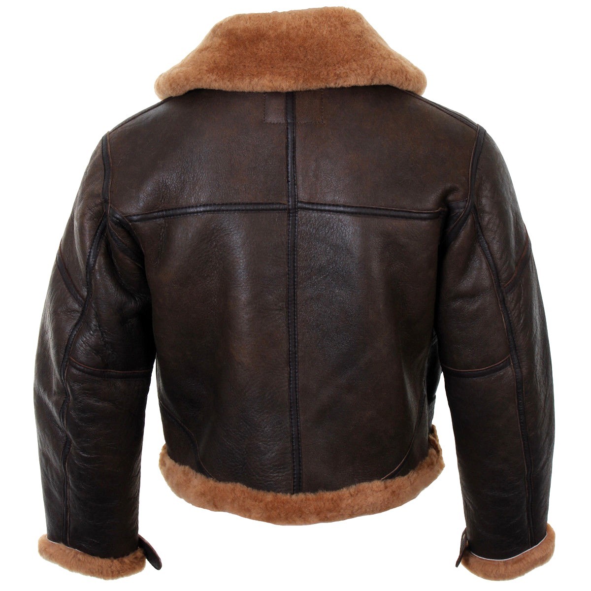 British Fighter Pilot Flying Jacket - Winter Leather Sheepskin RAF ...