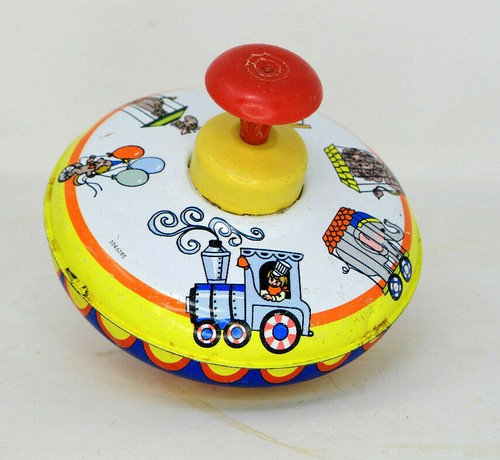Vintage Ohio Art Circus Train Themed Tin Spinning Top | eBay