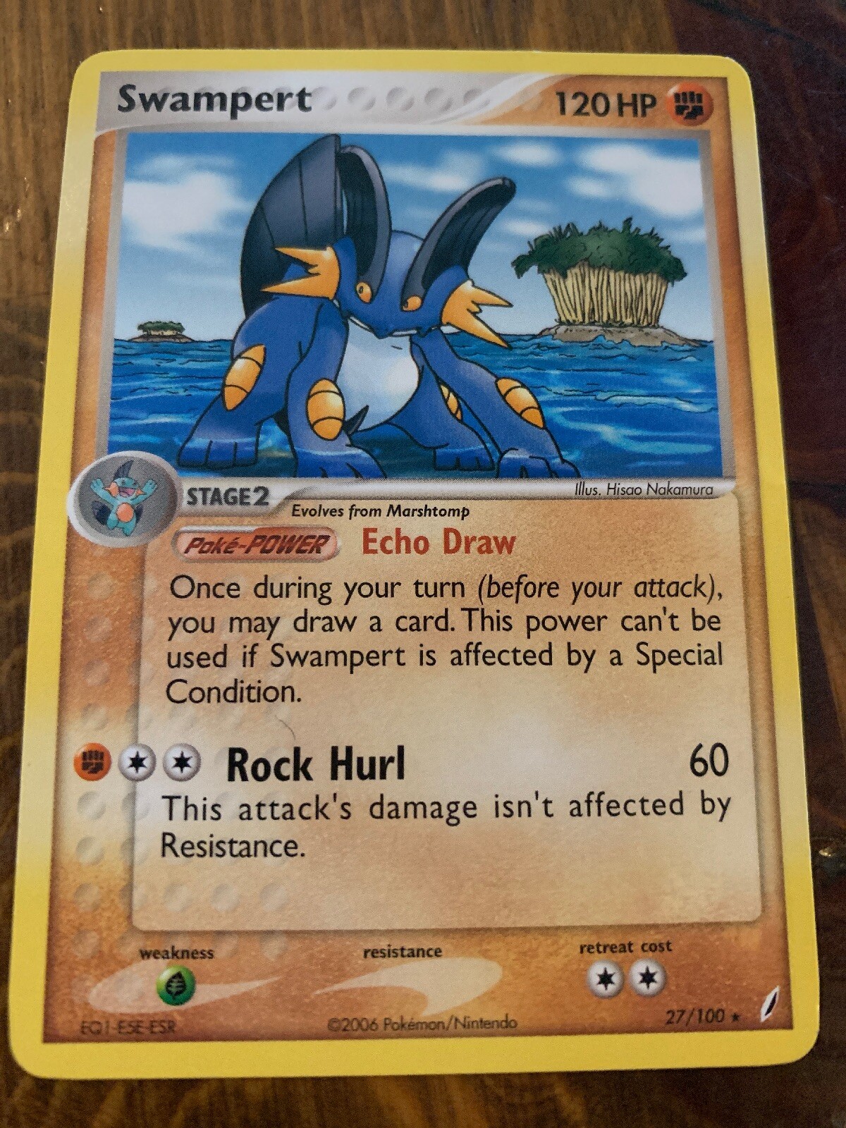 Pokemon Card Swampert (EX Crystal Guardians) 27/100 EXCELLENT Stamped ...