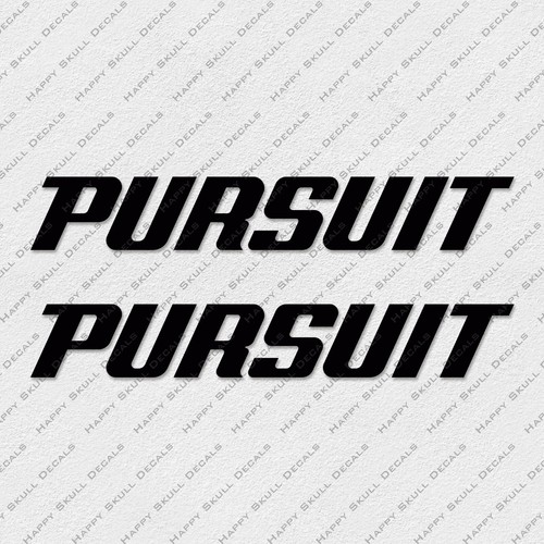 PURSUIT BOAT LOGO BLACK DECALS STICKERS Set of 2 12" LONG | eBay