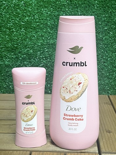 Dove X Crumbl Moisturizing Liquid Body Wash & Deodorant Strawberry ...