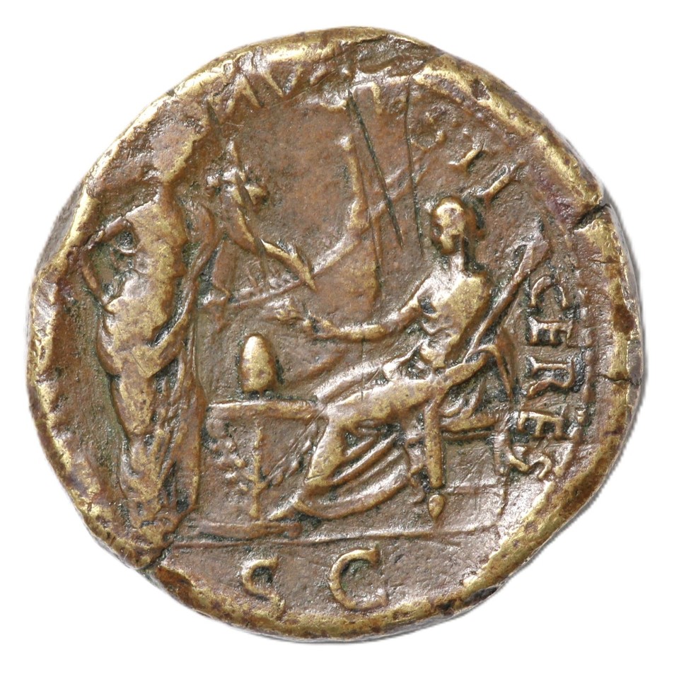 54-68 AD Roman Nero Ceres & Annona Ancient Large Sestertius Ancient ...